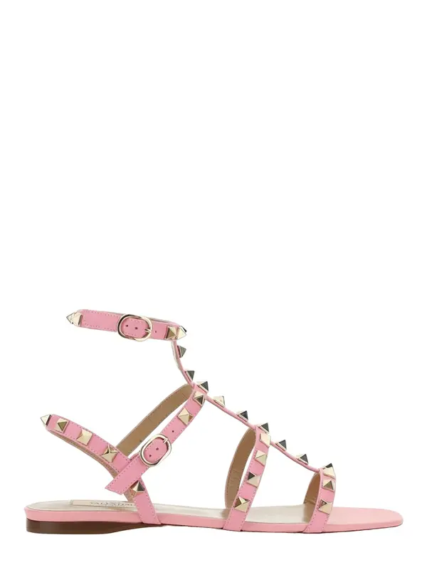Valentino Garavani Rockstud Leather Sandals - Pink
