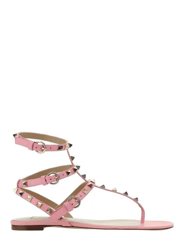 Valentino Garavani Rockstud Flip Flop Sandals - Pink