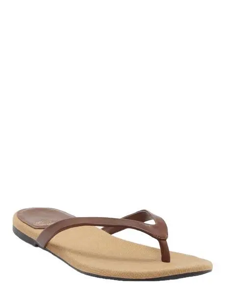 Jeffrey Campbell Kierra Velvet Flip Flops - Brown Tan Combo