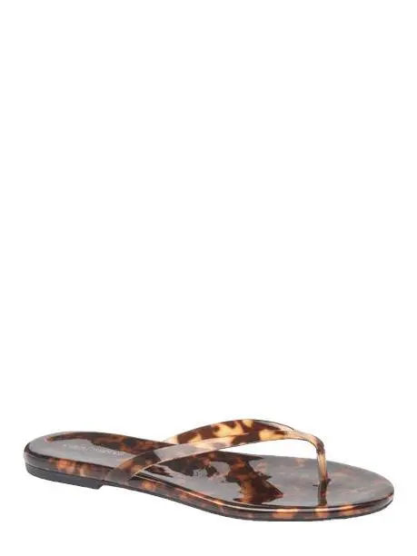 Jeffrey Campbell Kierra Velvet Flip Flops - Tortoise