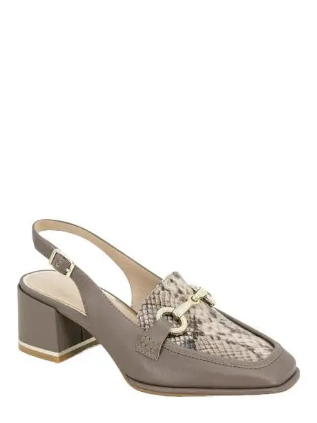 KENNETH COLE Elina Slingback Loafer Pumps - Shitake Leather