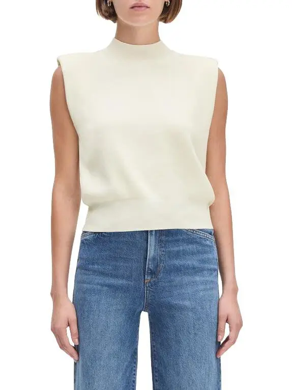 FAVORITE DAUGHTER Sleeveless Knit Crop Top - Ivory