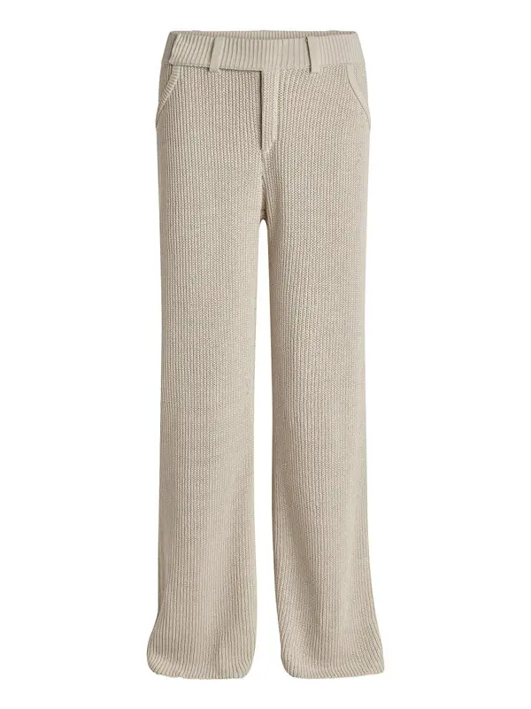 AYA MUSE Vena Low-rise Knit Pants - Tan