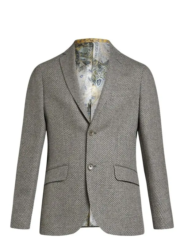 Etro Single-breasted Wool Blazer - Grey