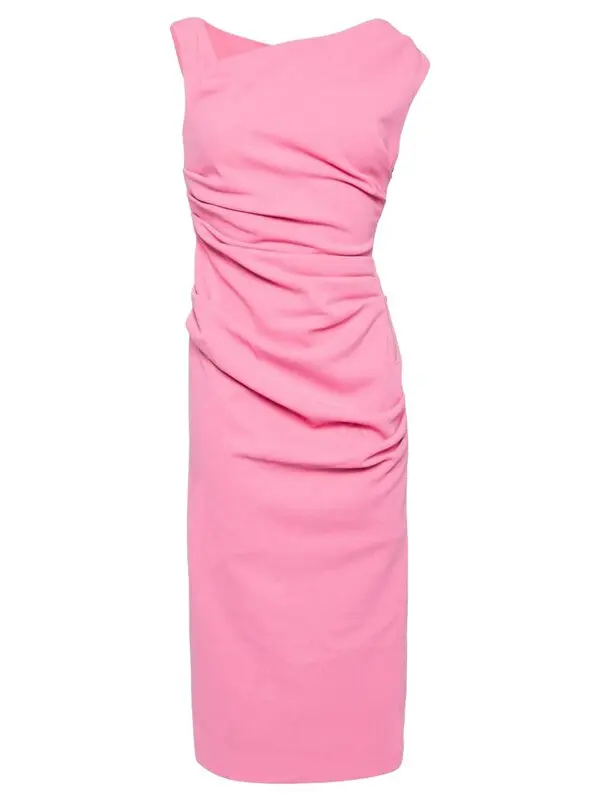 Misha Collection Alaska Draped-detail Midi Dress - Pink