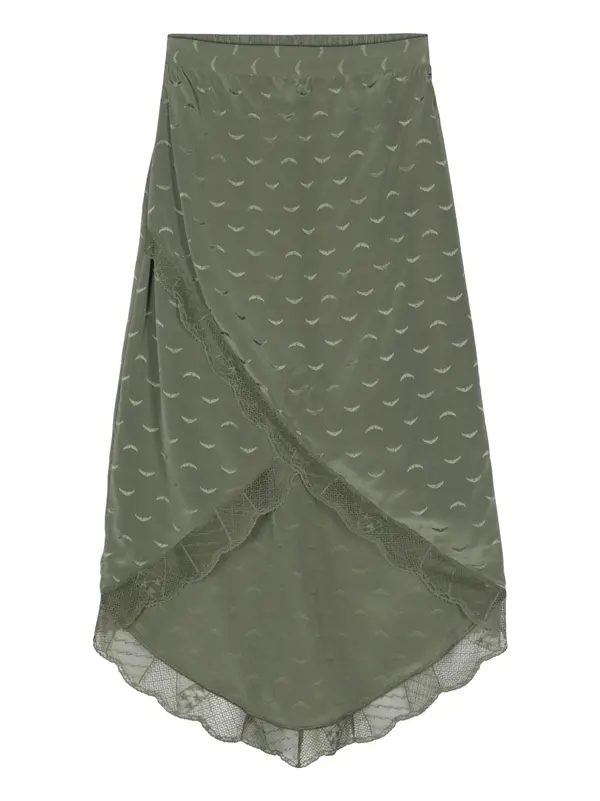 Zadig&Voltaire Jeudie Logo-print Midi Skirt - Green