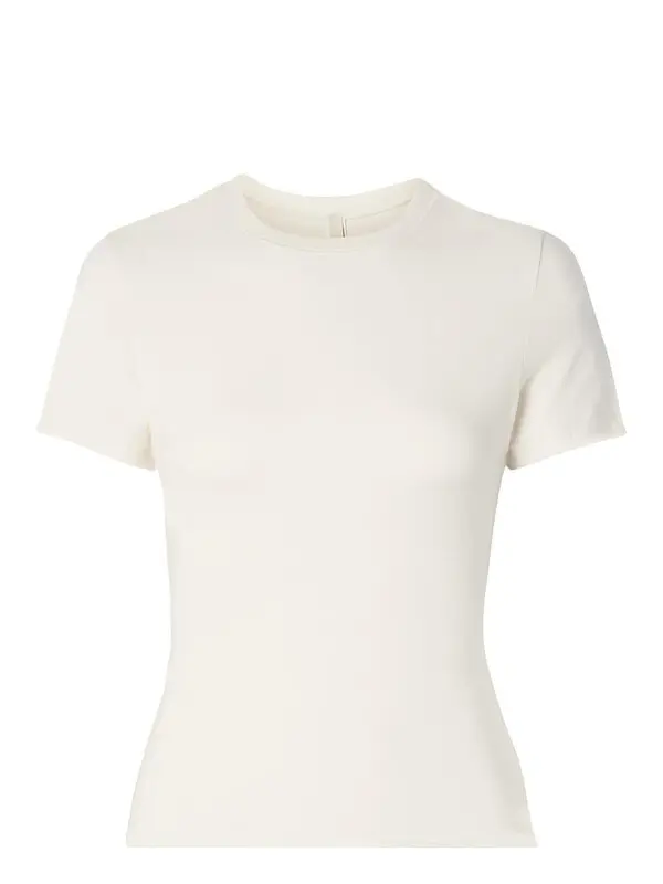 SKIMS Stretch-cotton Jersey T-shirt - Neutrals