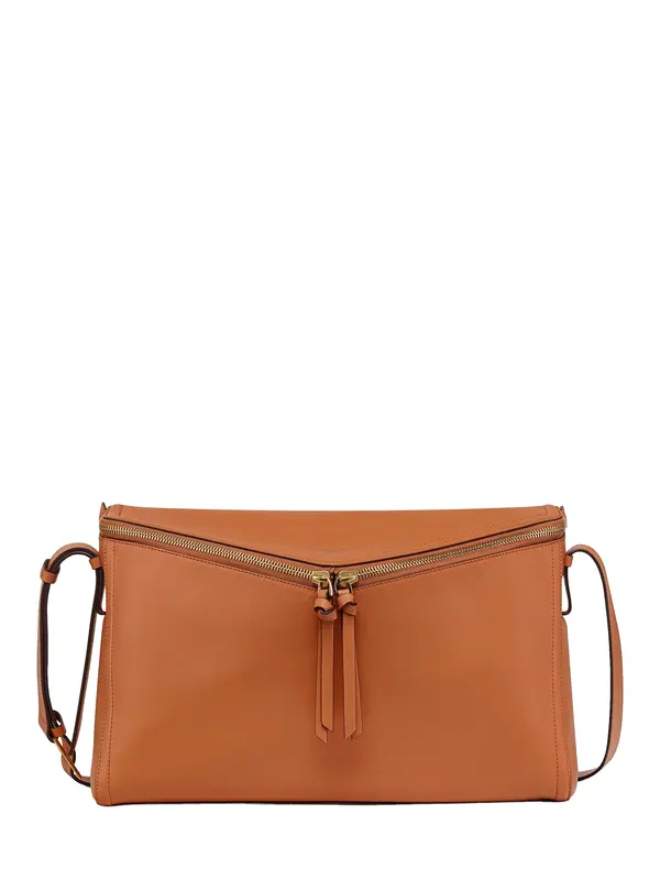 Mcm Diamant 3d Leather Shoulder Bag - Terracotta