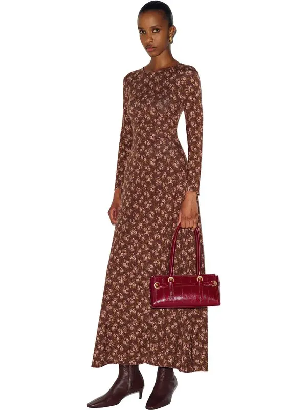 REFORMATION Kori Knit Maxi Dress - Brown