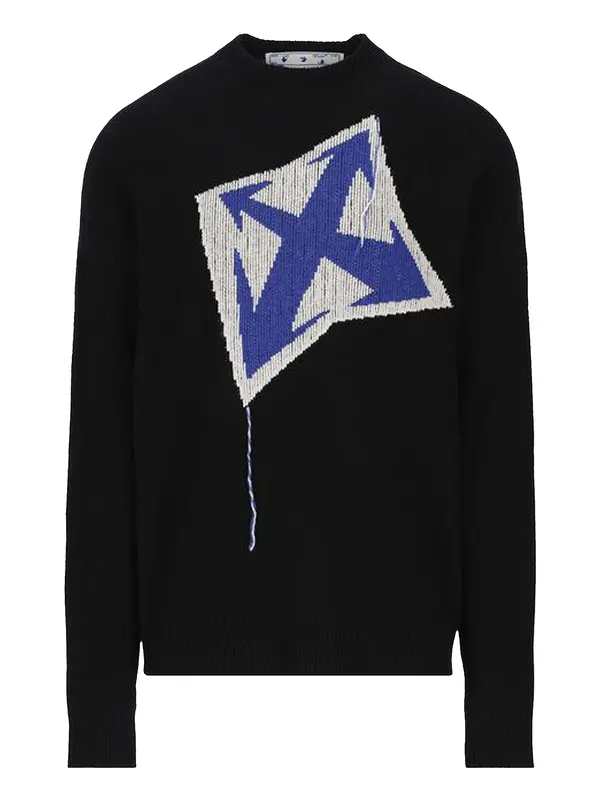Off-White Arrows Intarsia Wool Jumper - Black