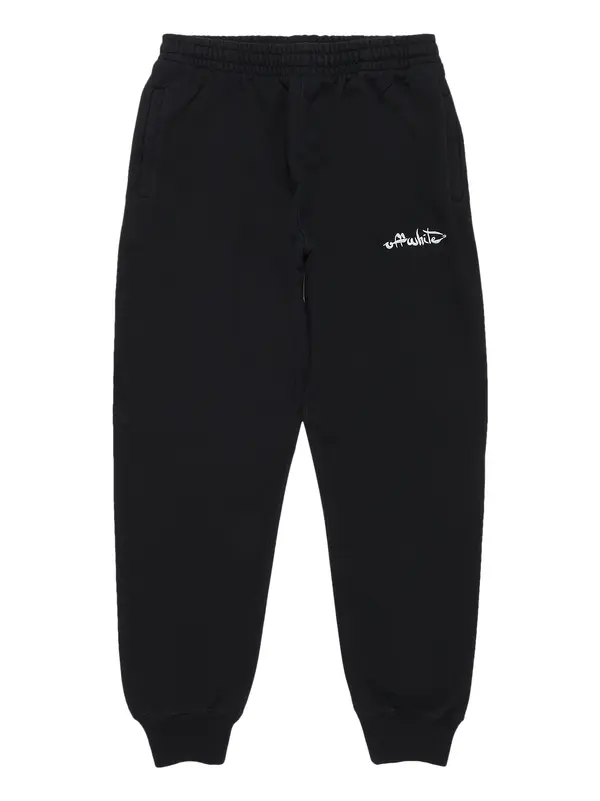Off-White Script Logo Slim Cuff Sweatpants - Black
