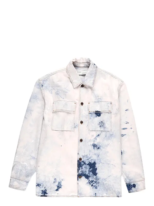 Off-White Arrow Over Denim Shirt 'extreme Bleach - Blue