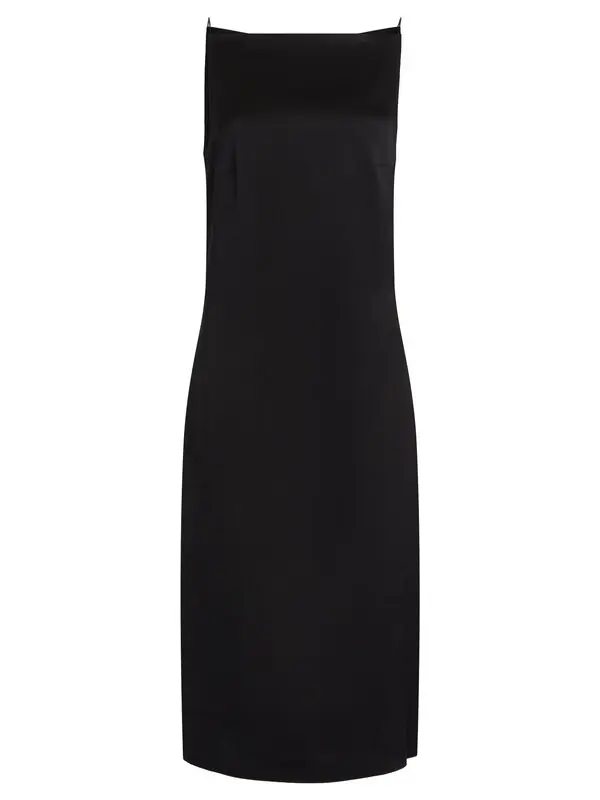Jacquemus Spoglio Sleeveless Stretch-satin Midi Dress - Black