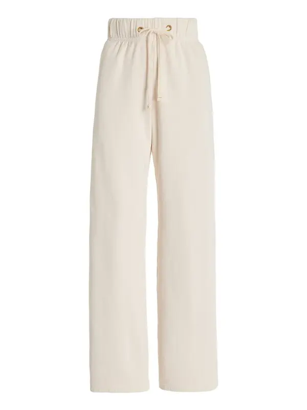 LES TIEN Eazy Cotton Track Pants - Ivory