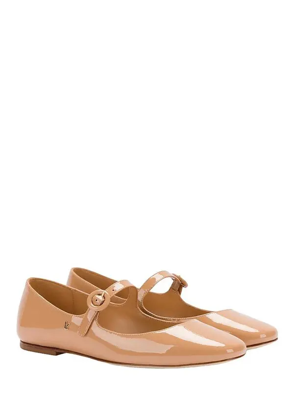 Larroude Blair Mary Jane Ballet Flats - Tan