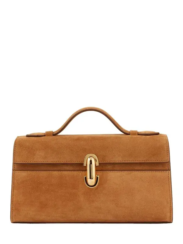 Savette Symmetry Pochette Suede Tote Bag - Brown