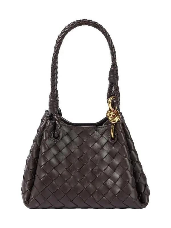 Bottega Veneta Small Intrecciato Leather Shoulder Bag - Brown
