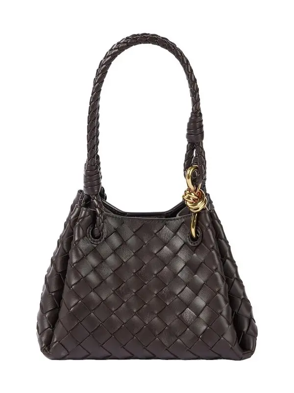 Bottega Veneta Small Intrecciato Leather Shoulder Bag - Brown