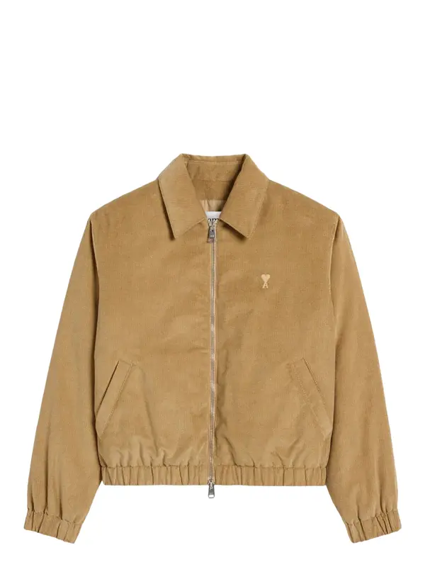 Ami De Coeur Corduroy Bomber Jacket - Neutrals