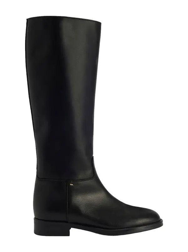 GIUSEPPE ZANOTTI Nourine Leather Mid-calf Boots - Black