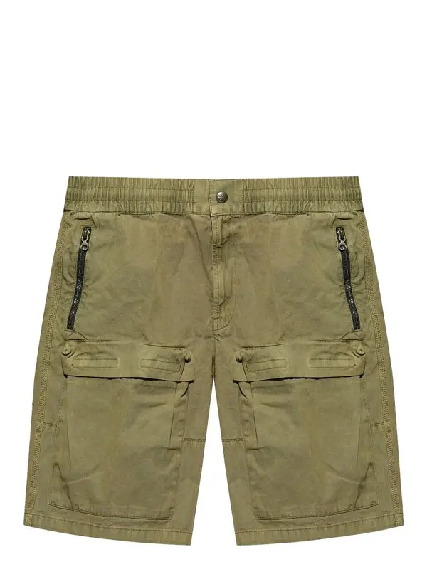 DIESEL® P-beeck Mid-rise Cargo Shorts - Green