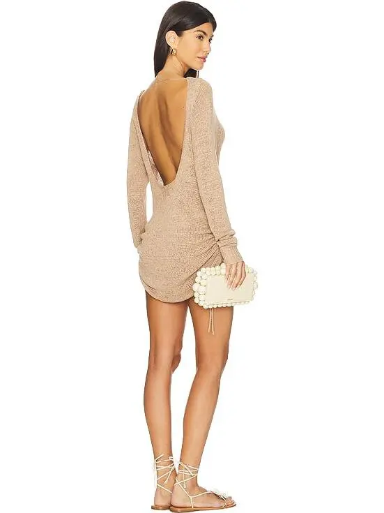 SNDYS X Turn Back Time Mini Dress - Tan