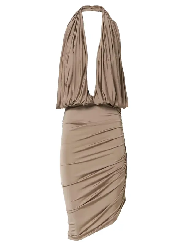 Magda Butrym Open-back Jersey Midi Dress - Beige