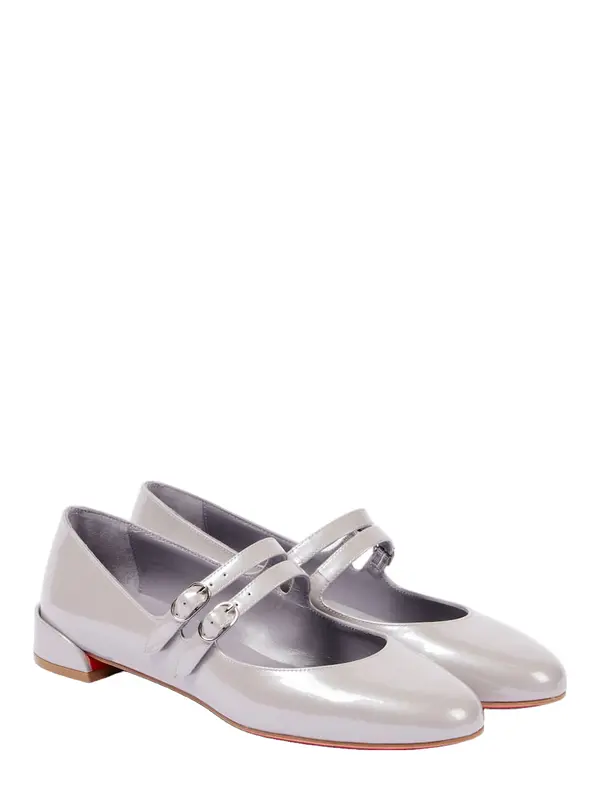 CHRISTIAN LOUBOUTIN Sweet Jane Mary Jane Flats - Purple