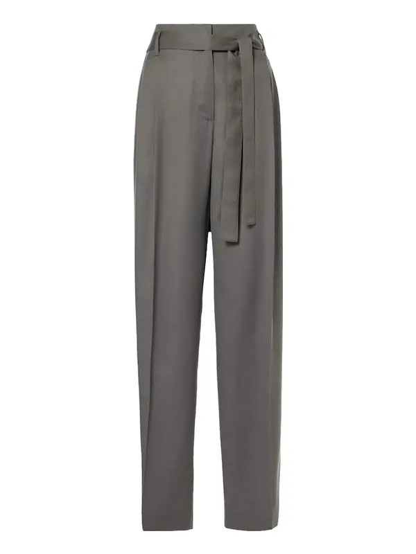 THE ROW Lonan High-rise Straight Pants - Grey