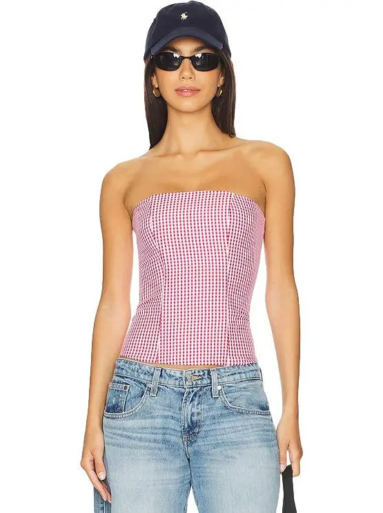 MORE TO COME Tina Corset Top - Red