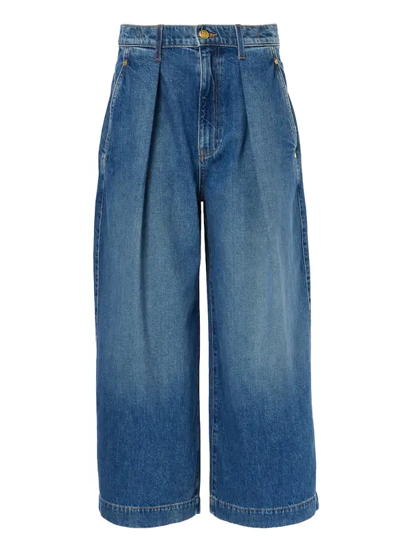 Ulla Johnson April Pleated Wide-leg Jeans - Blue