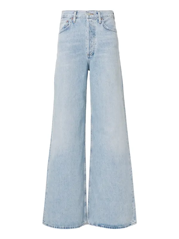 AGOLDE Dame High-rise Wide-leg Jeans - Blue