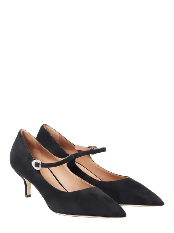 MALONE SOULIERS X Tabitha Simmons Kate 45 Suede Pumps - Black