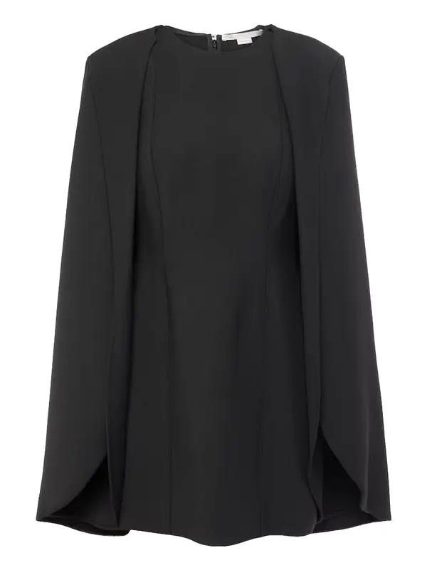 Stella McCartney Caped Mini Dress - Black