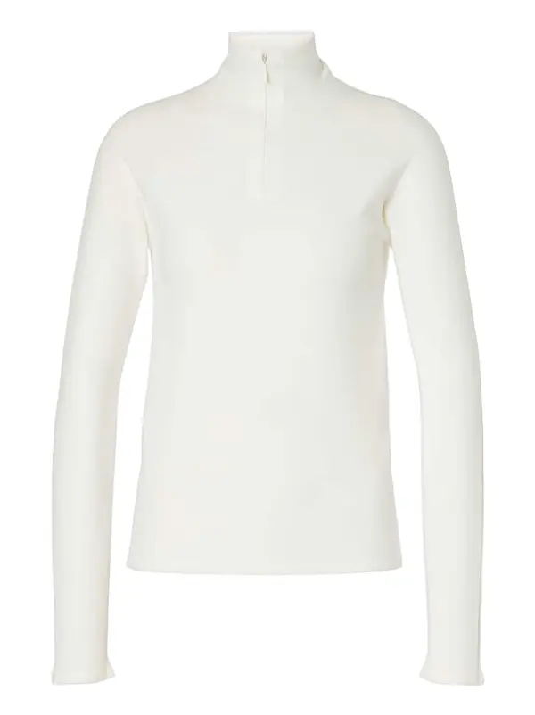 THE ROW Patti Zip-up Top - White