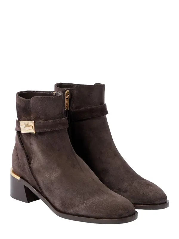 JIMMY CHOO Diantha 45 Suede Ankle Boots - Brown