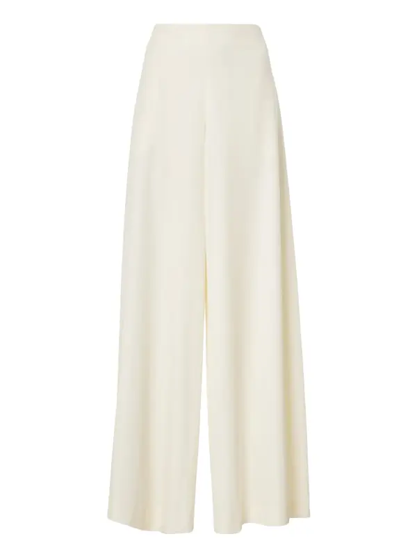 THE ROW Dela Wool Wide-leg Pants - White