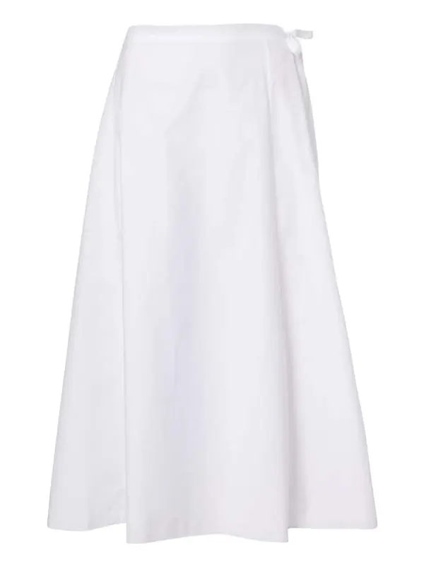THE ROW Fleur Cotton Midi Skirt - White