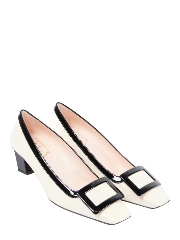 ROGER VIVIER Belle Vivier Patent Leather Pumps - White