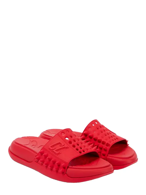CHRISTIAN LOUBOUTIN Take It Easy Slides - Red