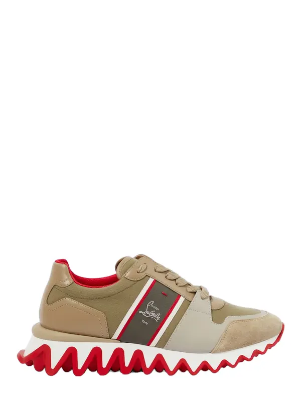 CHRISTIAN LOUBOUTIN Nastroshark Leather Sneakers - Brown