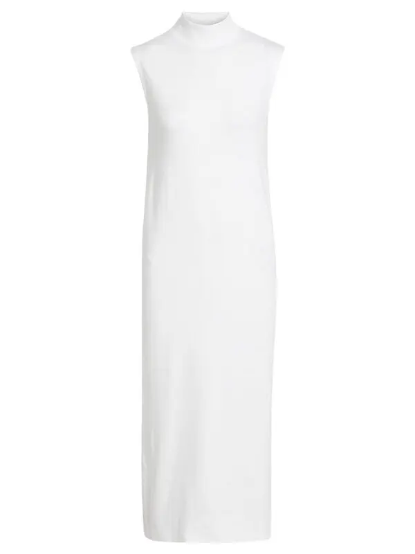 Another Tomorrow Cotton-jersey Midi Dress - White