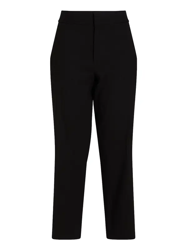 Another Tomorrow Hemp-blend Kick-flare Pants - Black