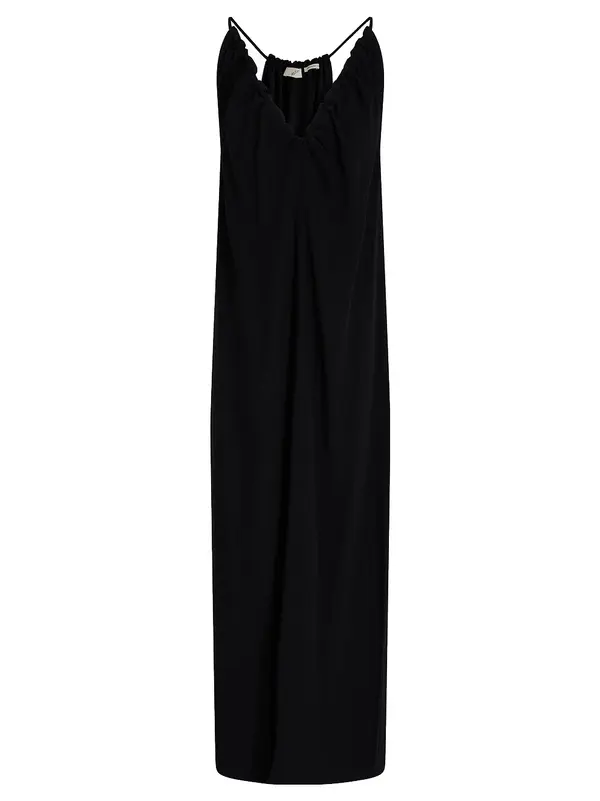 Bite Studios Theros Ruched Crepe Midi Dress - Black