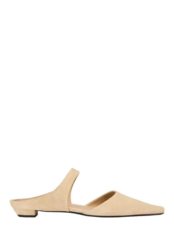 TOTEME Suede Slippers - Beige