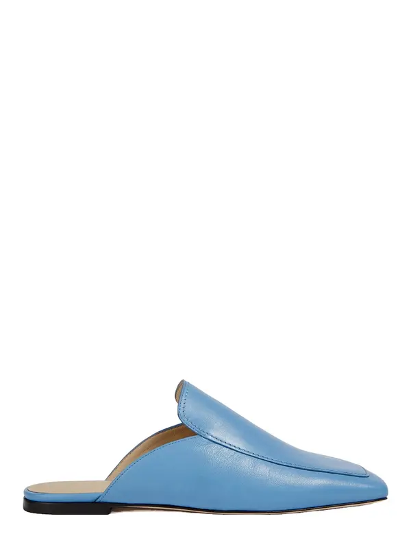 WANDLER Megan Leather Loafers - Light Blue