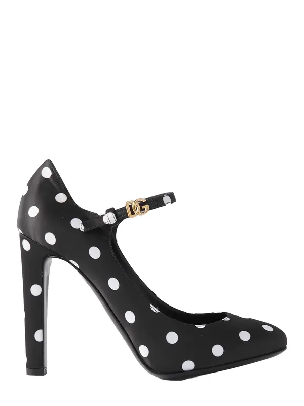 Dolce & Gabbana Bianca Polka-dot Pumps - Black