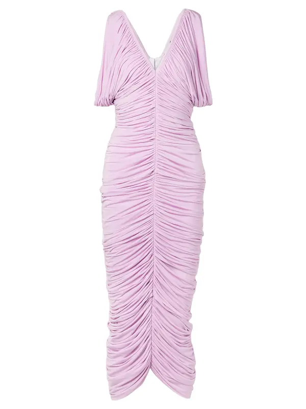 Magda Butrym Ruched Midi Dress - Pink