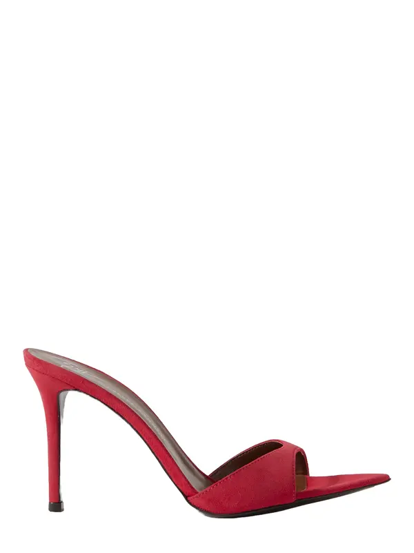 GIUSEPPE ZANOTTI Intrigo Suede Mules - Red