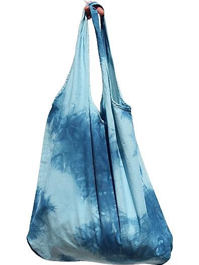 MEREDITH BRION All Day Tote Bag - Double Blue Rain Cloud